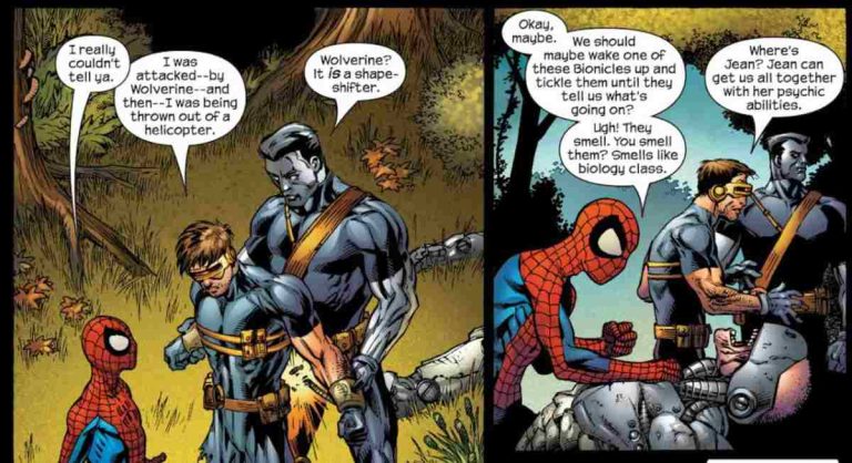 Tickling Scenes in Marvel Comics | Spider-Man tickled