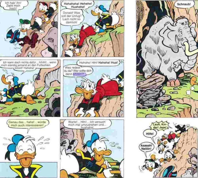 List of Tickling Scenes in Disney Comics and Cartoons