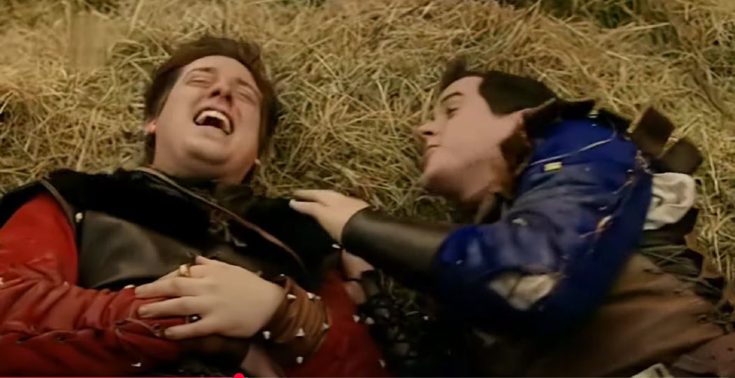 Tickling scenes in "The Legend of DIck & Tom"